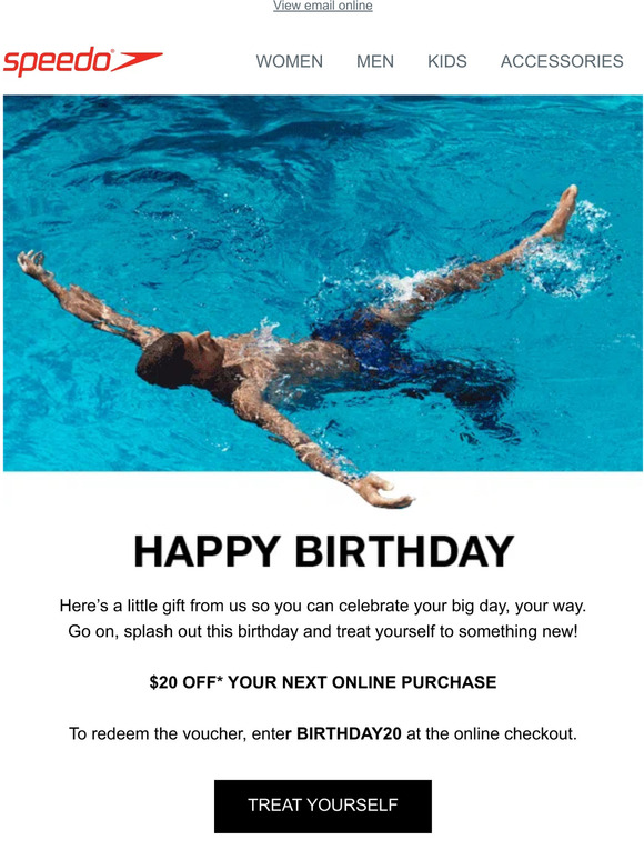 Speedo: Happy Birthday —! Here’s a little gift from us | Milled