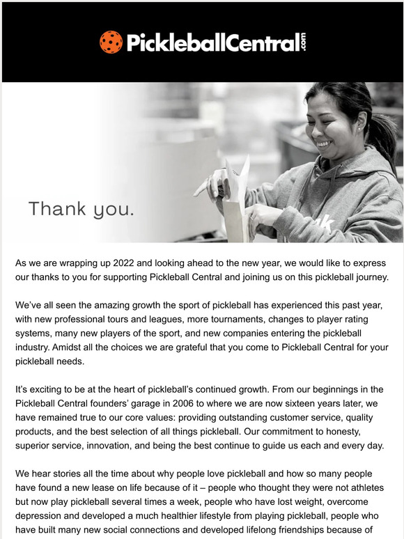 Pickleball Central: Thank you. | Milled