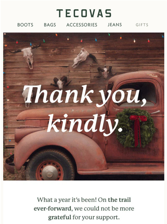 Tecovas: Thanks for riding with us | Milled