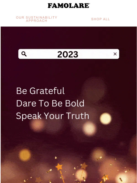 Famolare: Walk Into The New Year 2023 with Good Intention | Milled