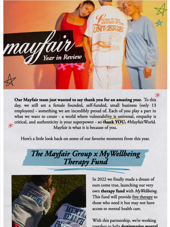 The Mayfair Group LLC: 2022, IT'S BEEN REAL | Milled
