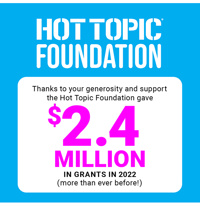 Hot Topic: How you made 2022 HT Foundation's biggest year ⭐ EVER ⭐ | Milled