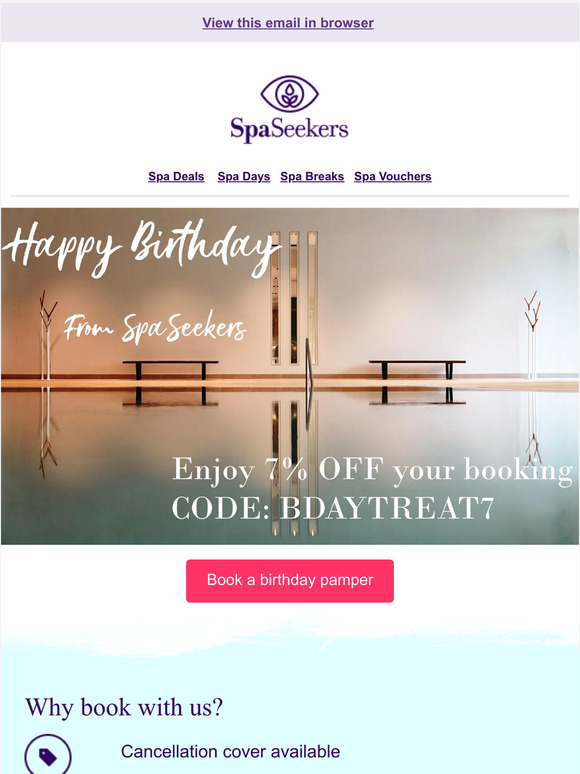 Spa Seekers: Happy Birthday —! | Milled