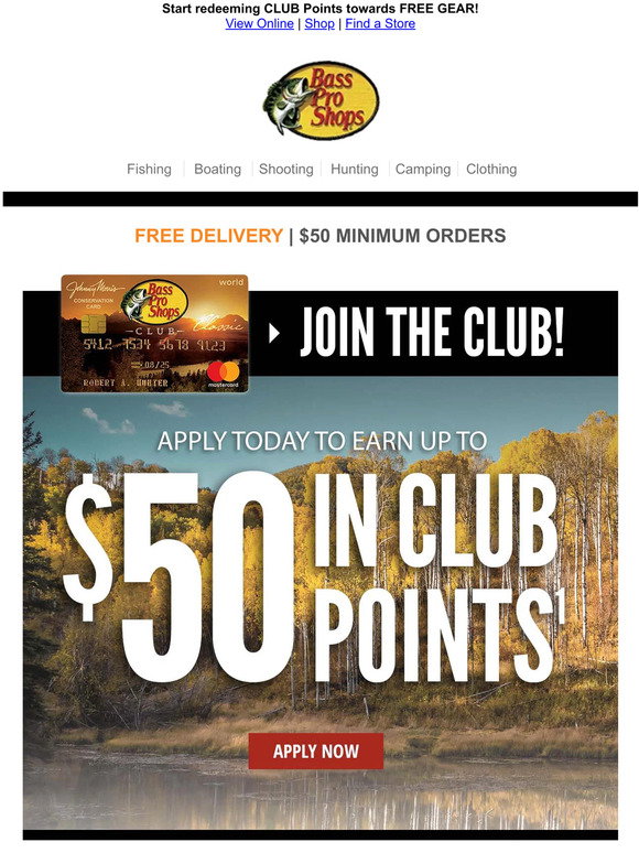Bass Pro Shops: Kickoff 2023 With Up To $50 In Club Points! | Milled