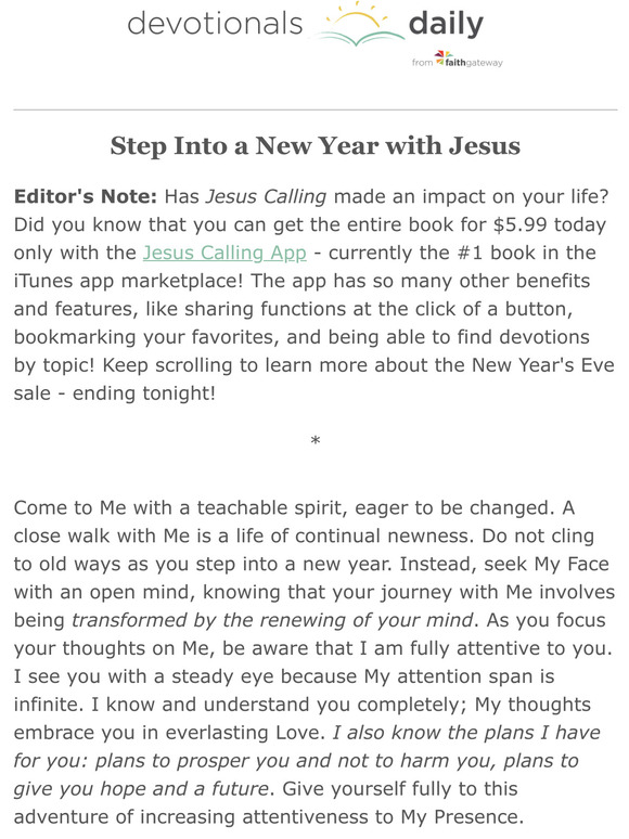 FaithGateway: step into a new year with Jesus | Milled