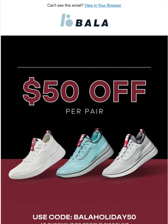 BALA Footwear: Just a Few More Hours On Our Best Sale of the Year | Milled