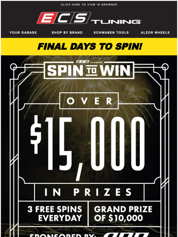ECS Tuning: Final Days To Spin - Spin To Win! | Milled