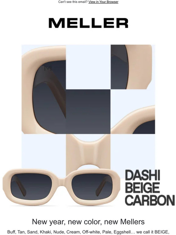 Meller: New Color Alert 🚨 Introducing Beige Sunglasses | Milled