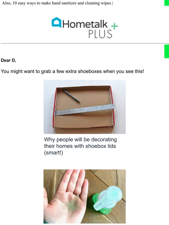 Hometalk: Use a shoebox lid for THIS | Milled