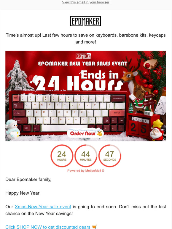 Epomaker.com: New Year Sales in 24 Hours! 🎉 Hot Deals on Keyboards ...