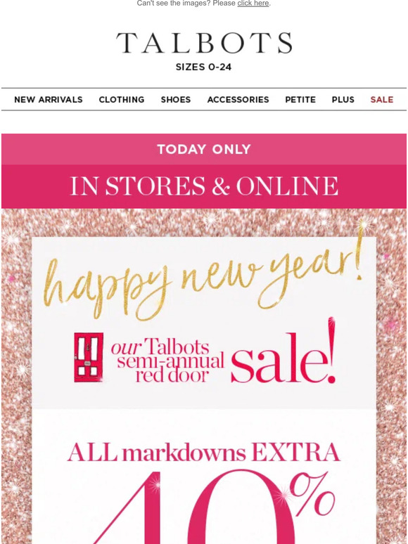 Talbots: HAPPY 2023! Extra 40% + 23% off all markdowns | Milled