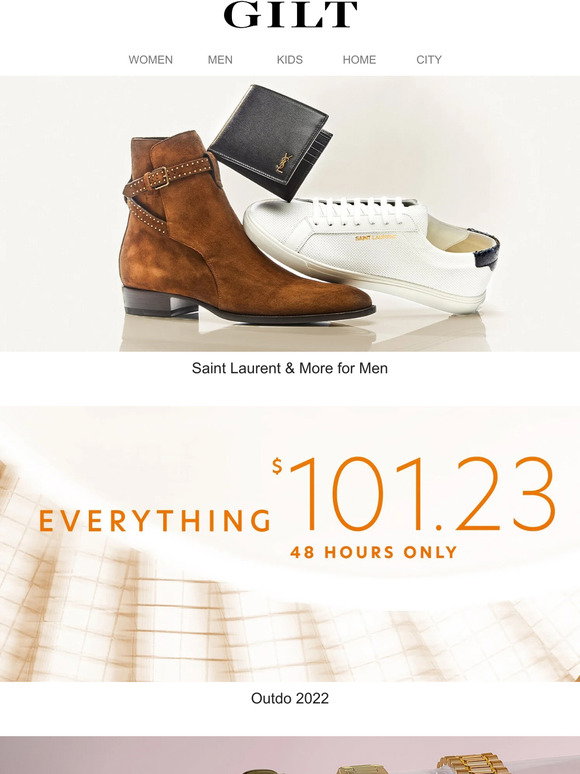 Gilt: Saint Laurent & More Men | Everything $101.23 for 48 Hours Only ...