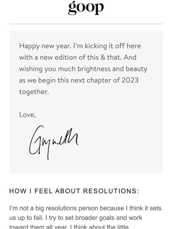 goop Email Newsletters: Shop Sales, Discounts, and Coupon Codes