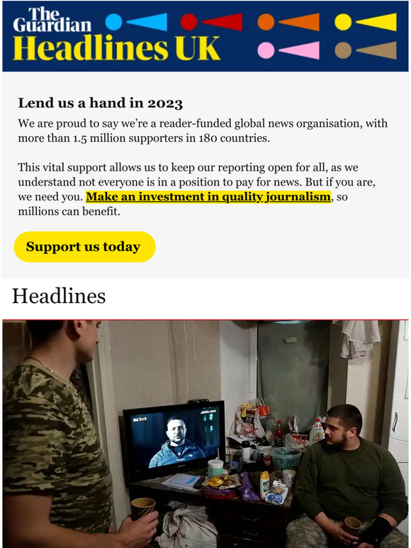 The Guardian: The Guardian Headlines: Zelenskiy delivers New Year hope ...