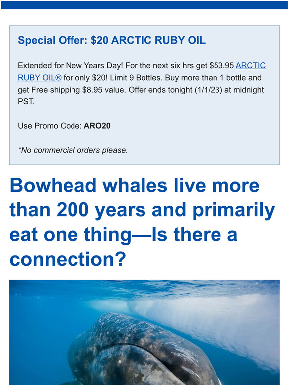 Immunocorp: $20 Arctic Ruby Oil extended for New years Day! | Milled