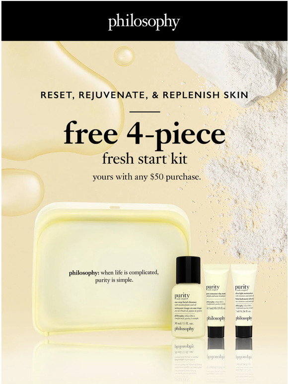 Philosophy: Start Fresh: FREE 4-Piece Purity Set | Milled