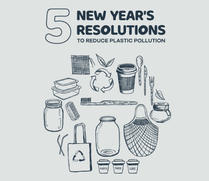 Grin Natural: 5 New Year's resolutions to reduce plastic pollution | Milled