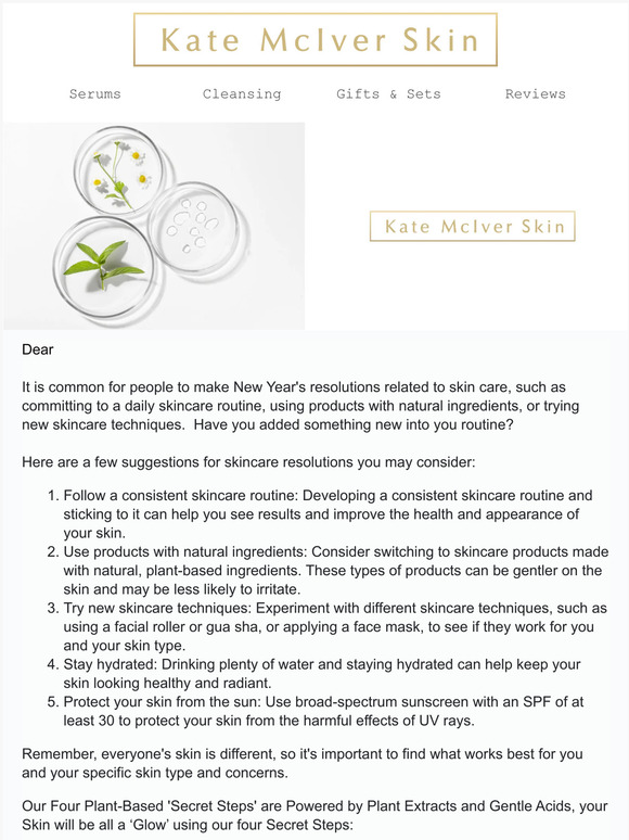 Kate McIver Skin: Start afresh with Kate McIver Skincare 💚🌱 | Milled
