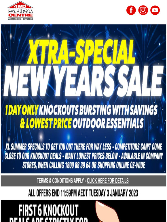 4WD Supacentre: Xtra-Special New Years Sale - 1 Day Only Knockouts ...