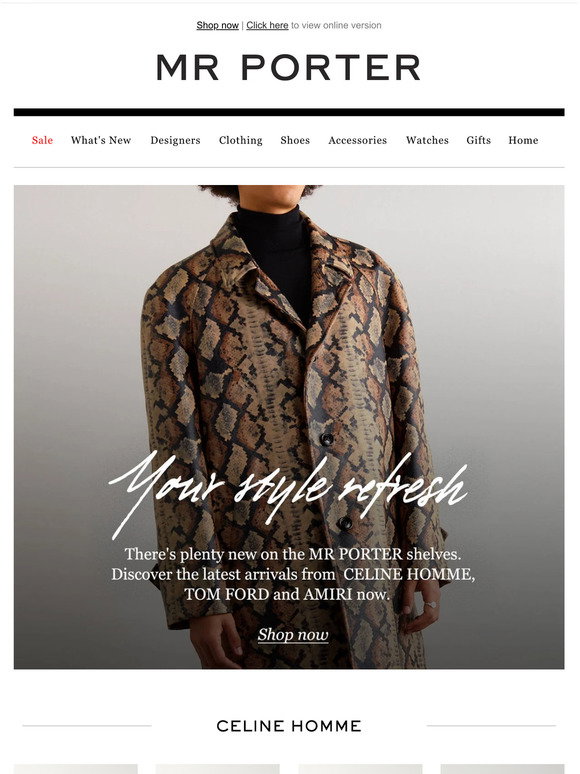 MR PORTER: Start 2023 with a style refresh | Milled