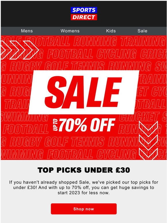 Sports Direct: SALE: All this for £30 and under 😲 | Milled