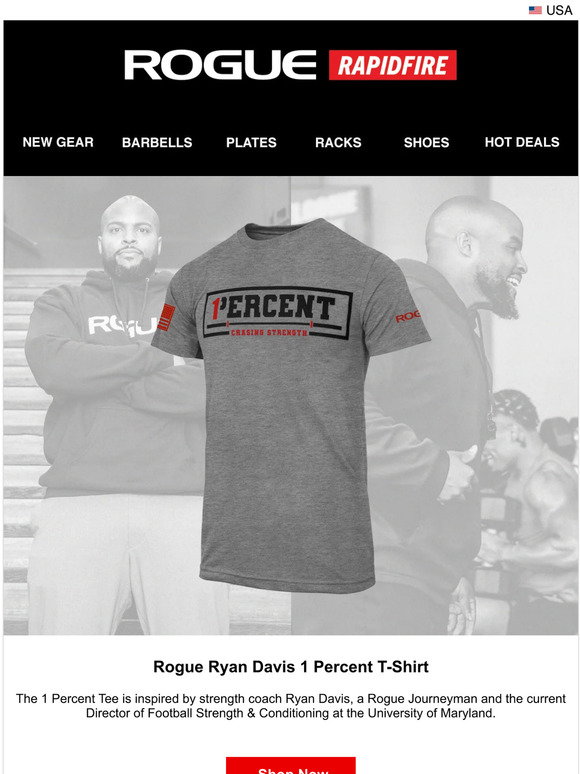 Rogue Fitness: Just Launched: Rogue Ryan Davis 1 Percent T-Shirt, Nike ...