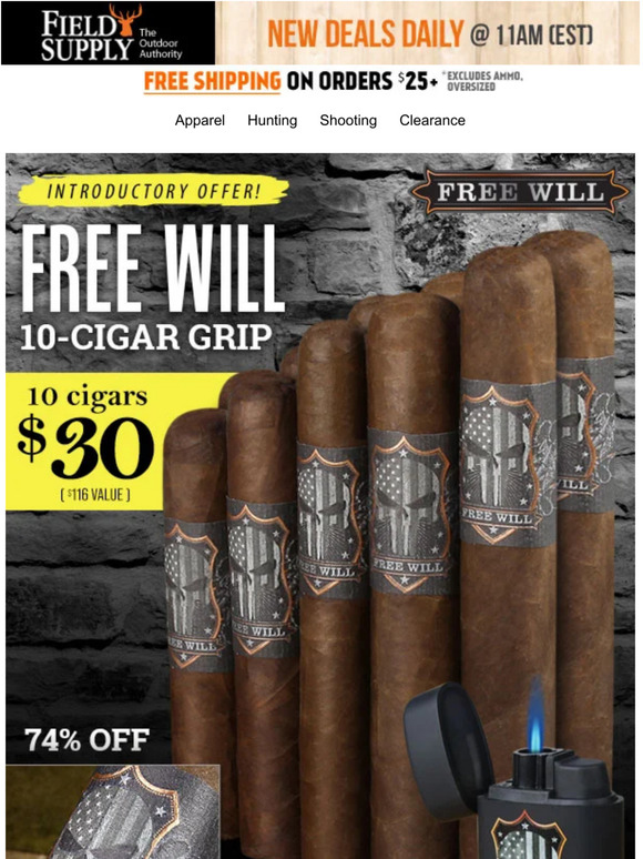 Field Supply: 🔥 Free Will cigars + freebie, plus Cuba Aliados, DTOM ...