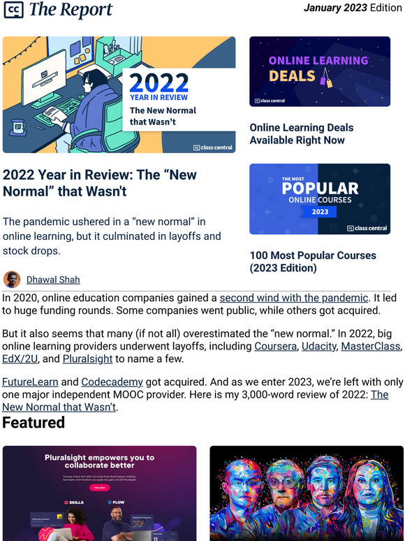 Class Central: The New Normal that Wasn't; 100 Most Popular Courses of ...