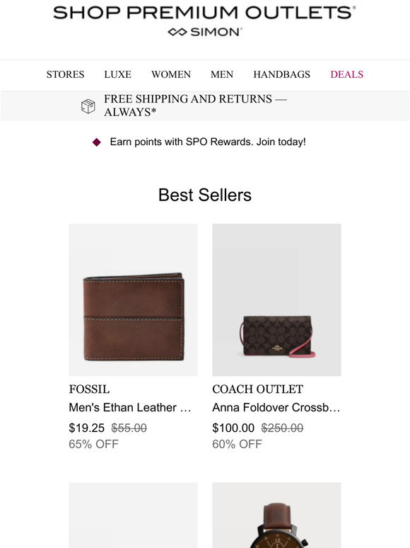 Shop Premium Outlets: Fossil Men's Ethan Leather Traveler | Milled