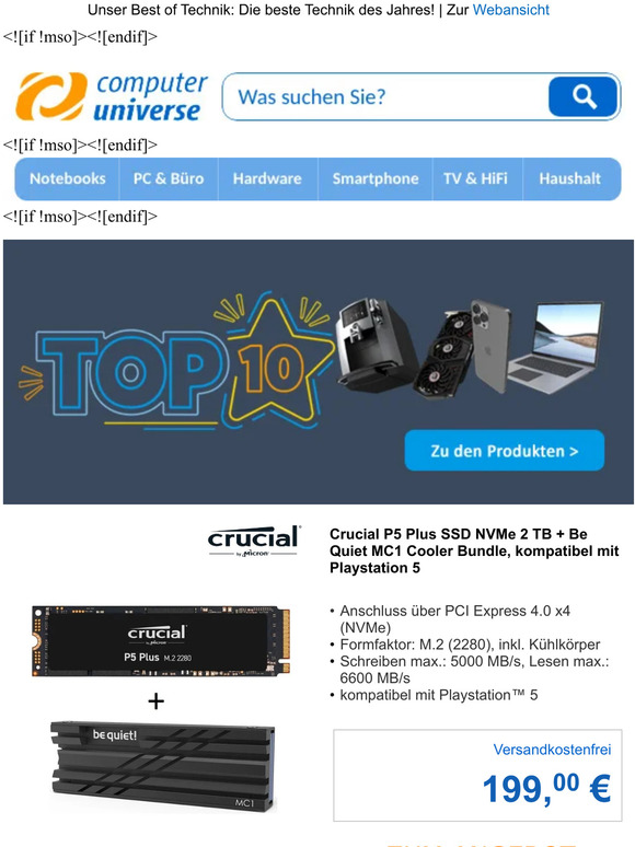 Computeruniverse: Die Technik Top 10 des Jahres | Milled
