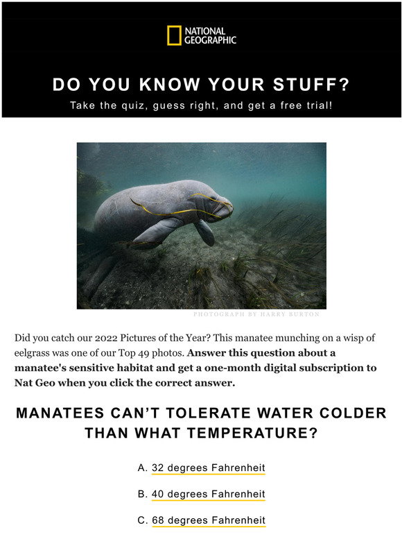 National Geographic: 💡 Test your smarts with this pop quiz, get a Nat ...