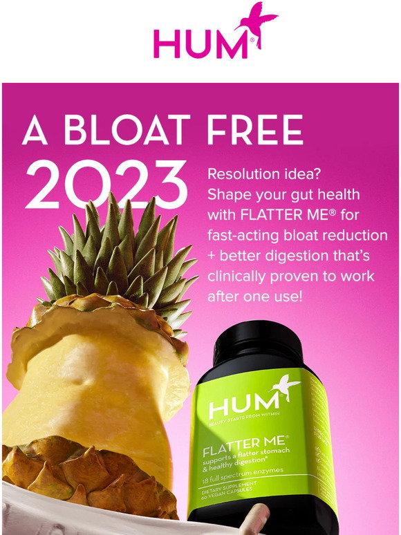 HUM Nutrition: HUM, shaping your gut for a bloat-free 2023 🎉 | Milled