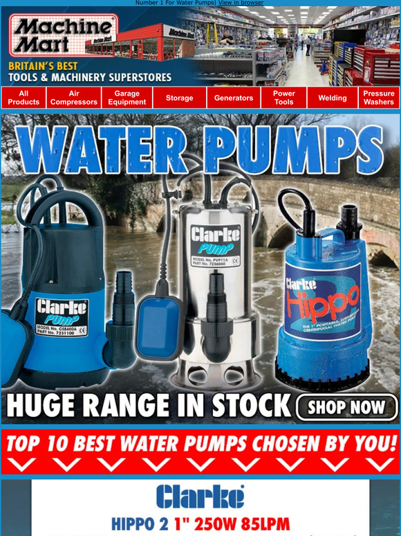 Machine Mart: Water Pumps! All Types and Sizes | Milled