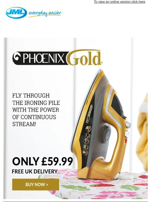 JML Direct: The gold standard in powerful steam ironing | Milled