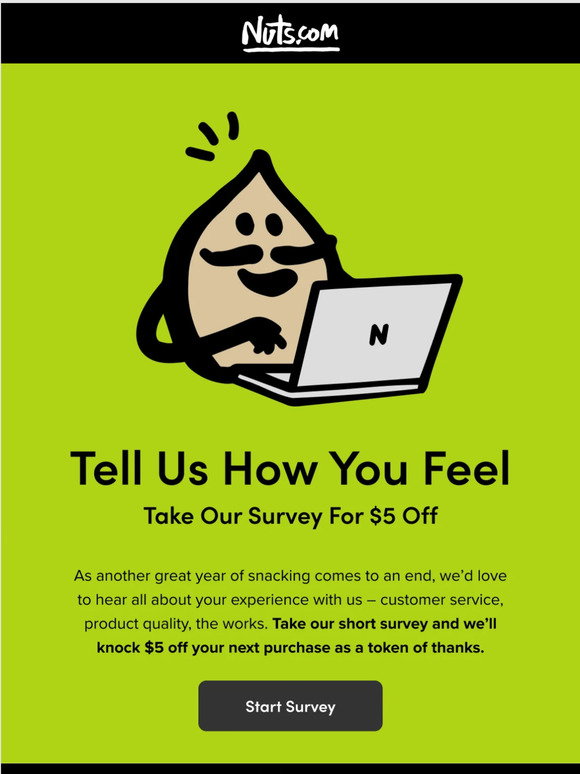 Nuts.com: Get $5 Off By Taking Our Survey 💸 | Milled