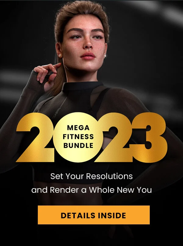 DAZ 3D: 2023 Mega Fitness Bundle - A Whole New You | Milled
