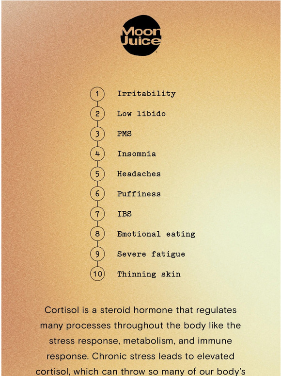 Moon Juice: 10 signs of elevated cortisol | Milled