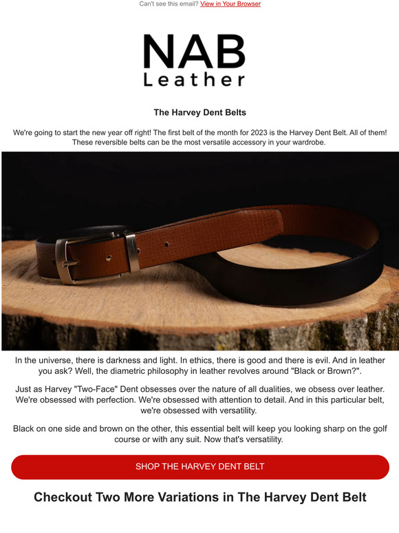 NAB Leather: Belt of the Month - The Harvey Dent Belts | Milled