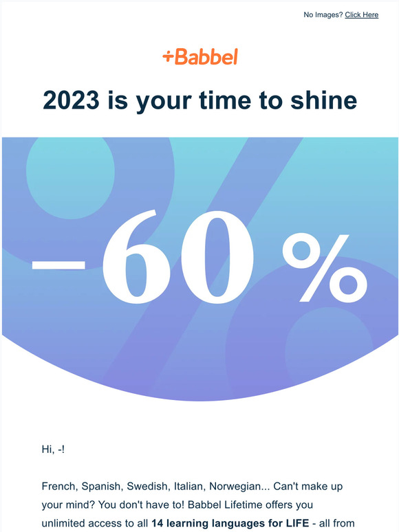 BABBEL.com: Excited to learn a language? Babbel Lifetime for 60% off ...