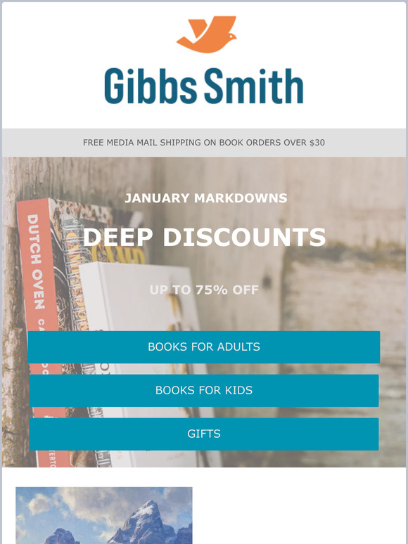 Gibbs Smith Publisher: DEEP Discounts on Overstocked Items | Milled