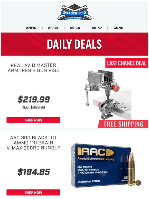 Palmetto State Armory: Last Chance! | Real Avid Vise, Norma .380ACP ...