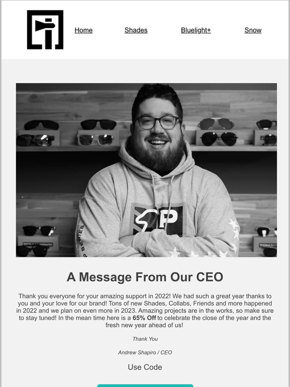 Tomahawk Shades: A Message From Our CEO | Milled