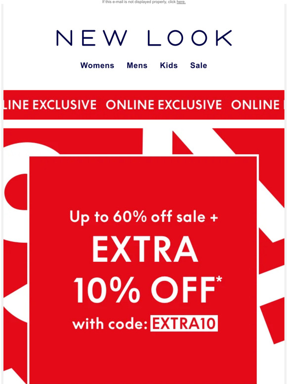 New Look Email Newsletters: Shop Sales, Discounts, and Coupon Codes