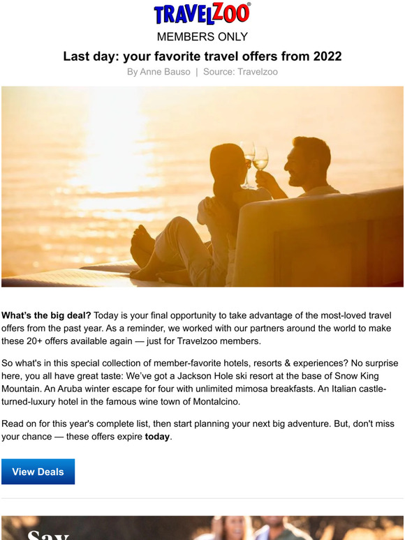 Travelzoo: Last day: your favorite travel offers from 2022 | Milled
