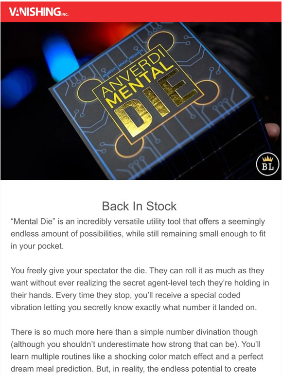 Vanishing Inc.: Dice, legos, and four Aces. | Milled