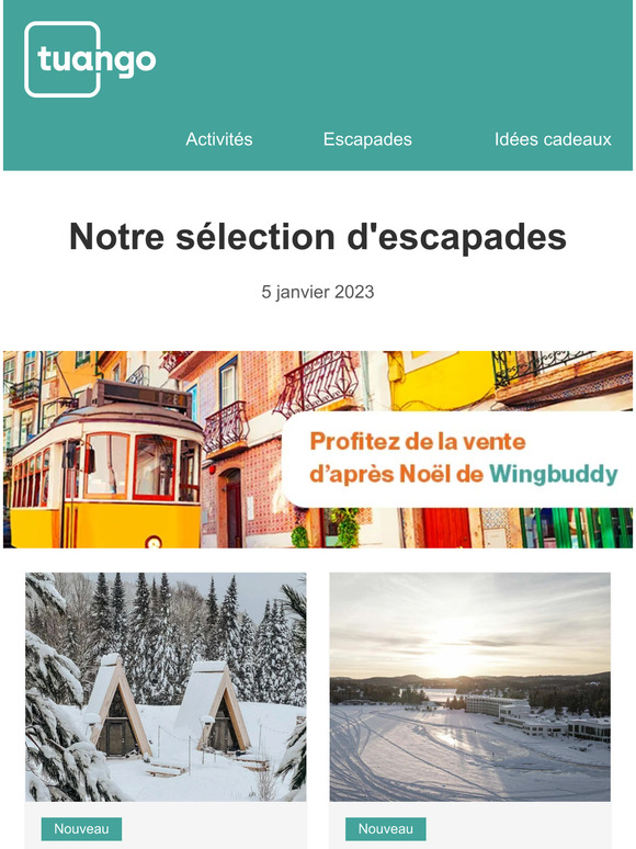 Tuango: On commence l'année avec une escapade 🎉 | Milled