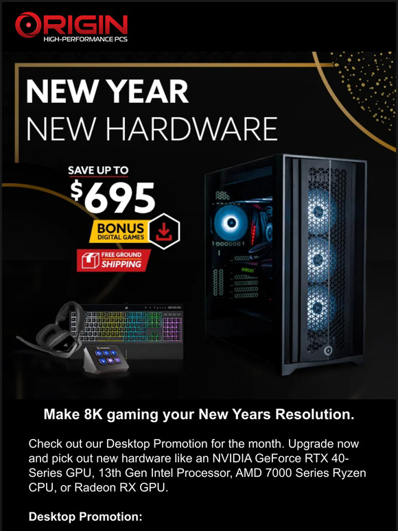 Origin PC: Up to $695 in savings - begin 2023 with an upgrade at ORIGIN ...