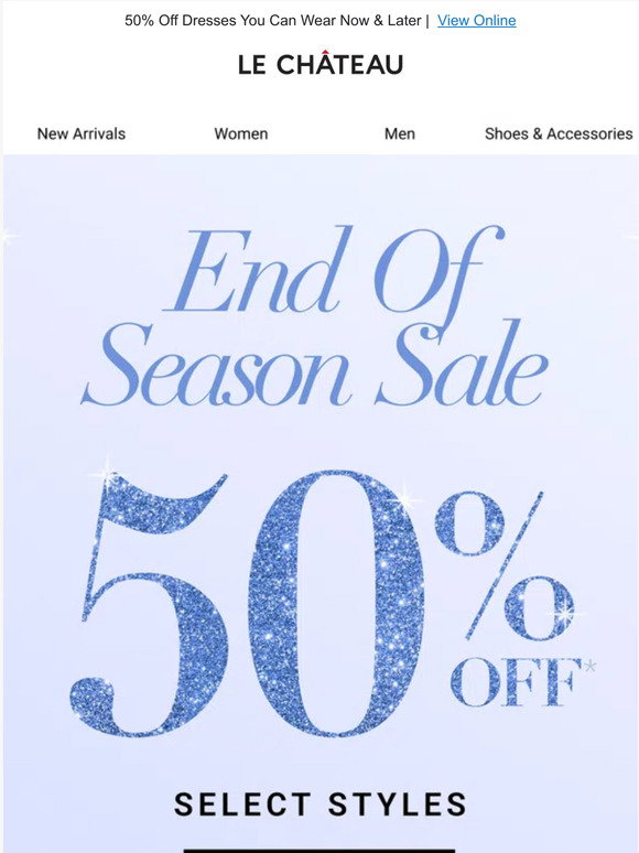 Le Château: 50% Off Dresses You Can Wear Now & Later | Milled