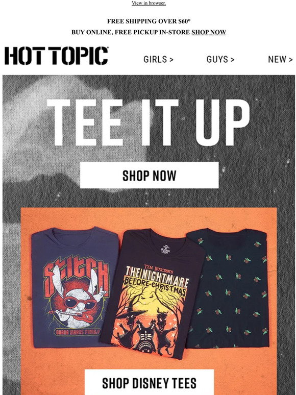 Hot Topic: So. Many. Tees. Take your pick 👕 | Milled