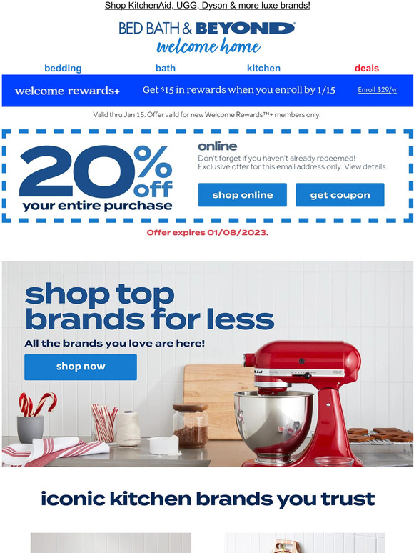 Bed Bath & Beyond: 1... 2... 3... 4... 5 don’t-miss deals, only $20 ...